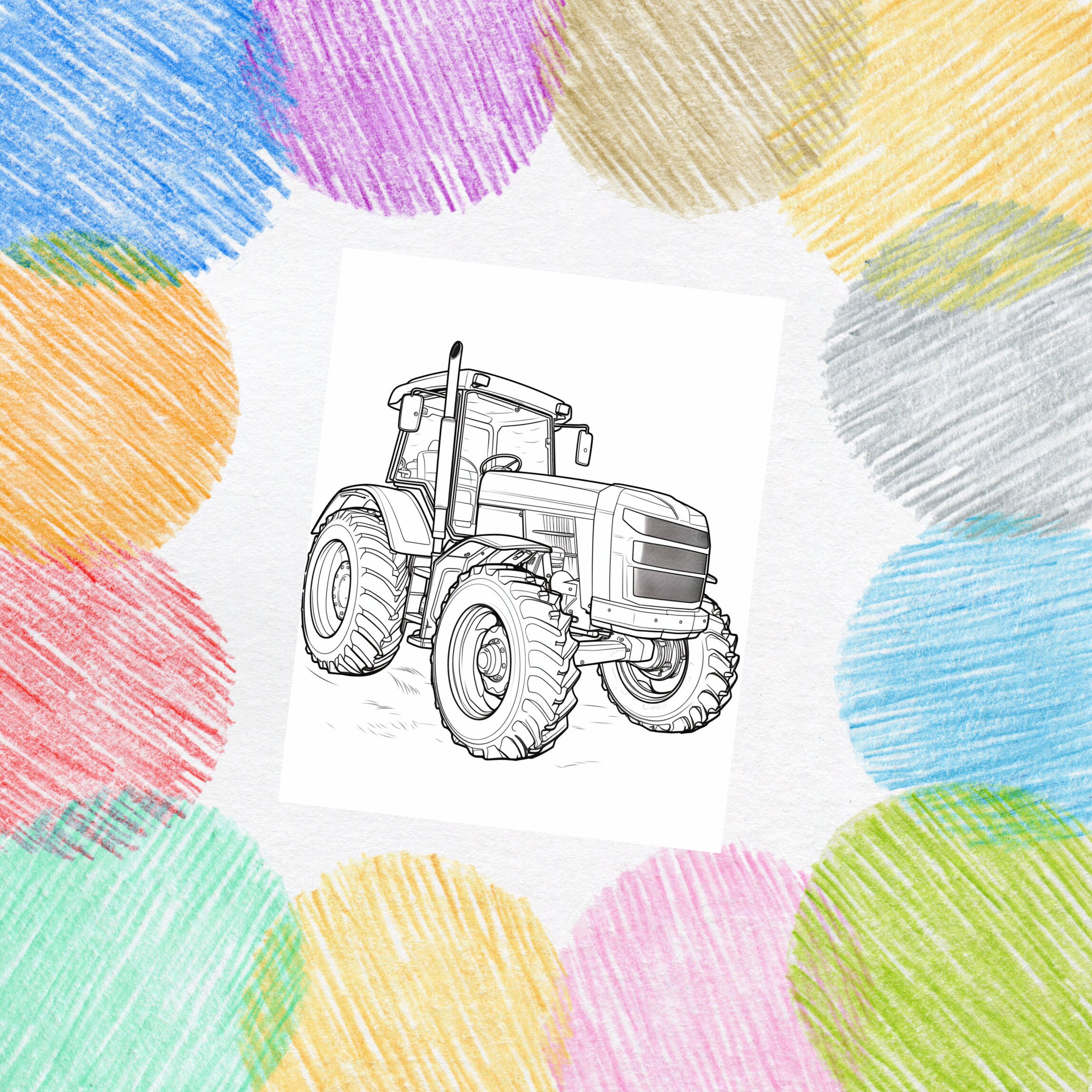 Printable Tractor and Farm Coloring Pages for Children, 60 Coloring ...