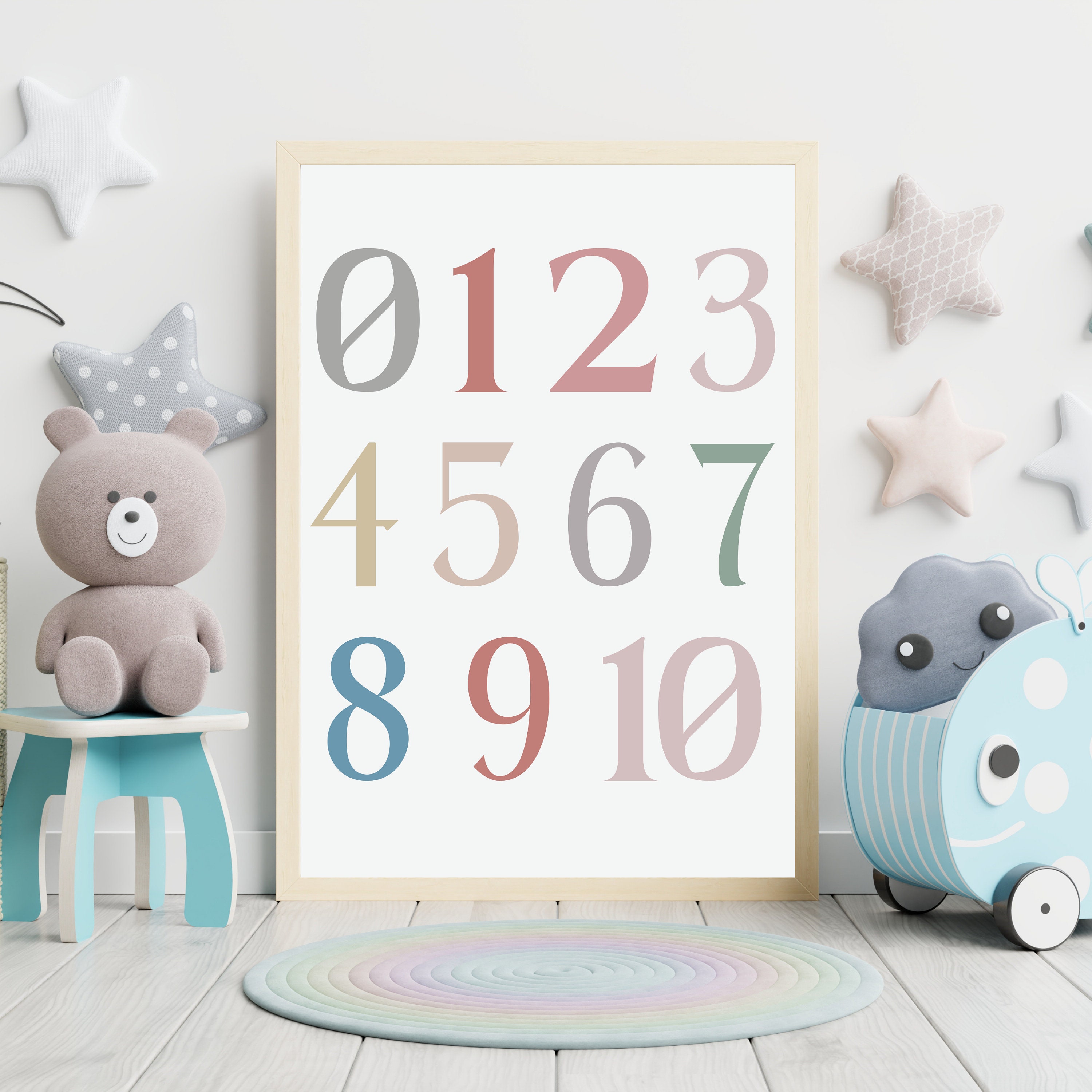 Poster of Numbers From 1 to 10, Educational Poster, Numbers Educational ...