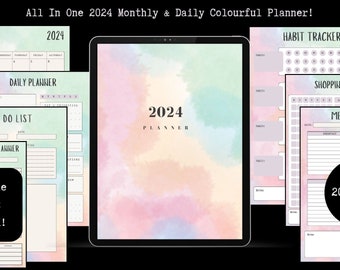 2024 Monthly Planner Minimalist Printable Calendar 2024 Printable and ...