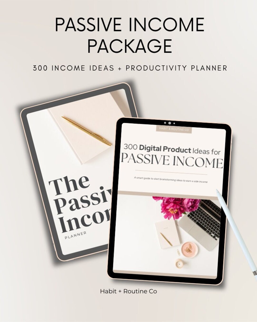 Passive Income Package [productivity Planner + 300 Digital Passive ...