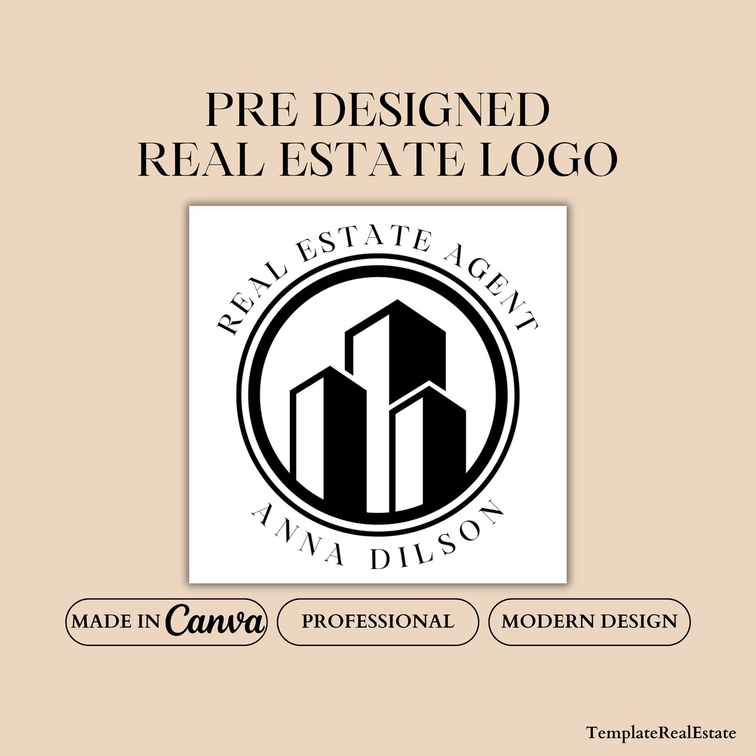 Editable Real Estate Logo Template With Minimalist and Modern Design - Etsy