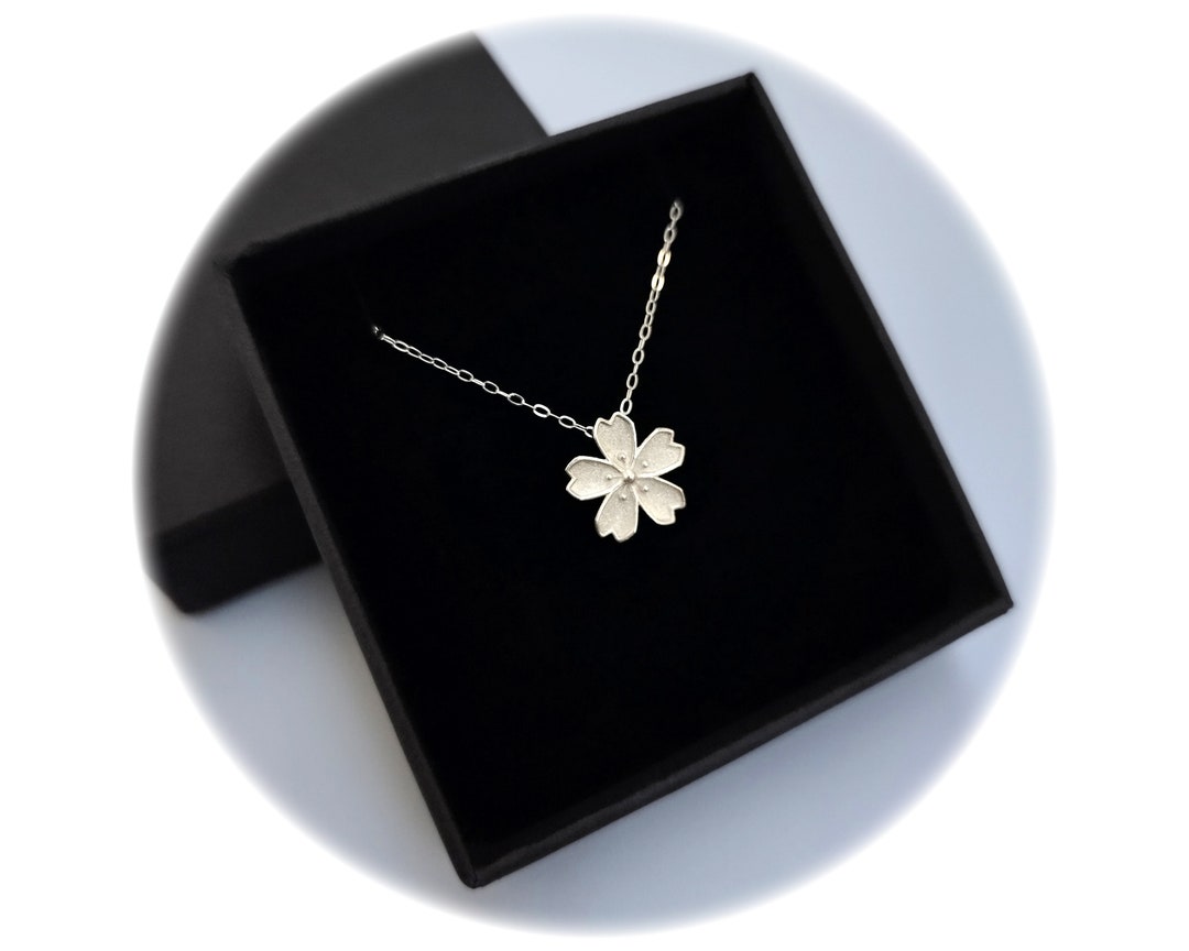 Made in Japan Silver Japanese Pendant sakura Flower Pendant and Silver ...