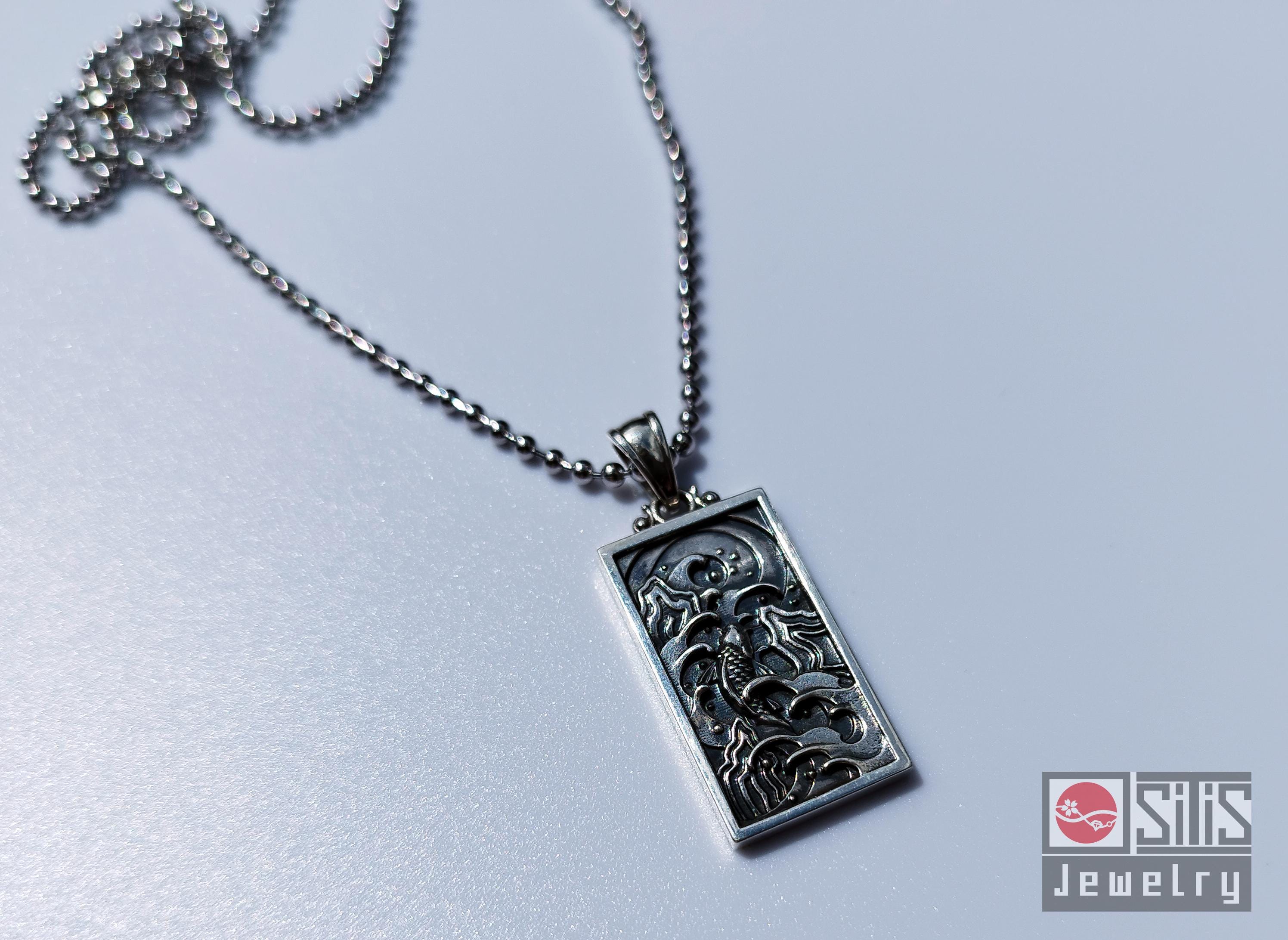 Made in Japan Silver Japanese Pendant koi and Silver Necklace Pendant ...