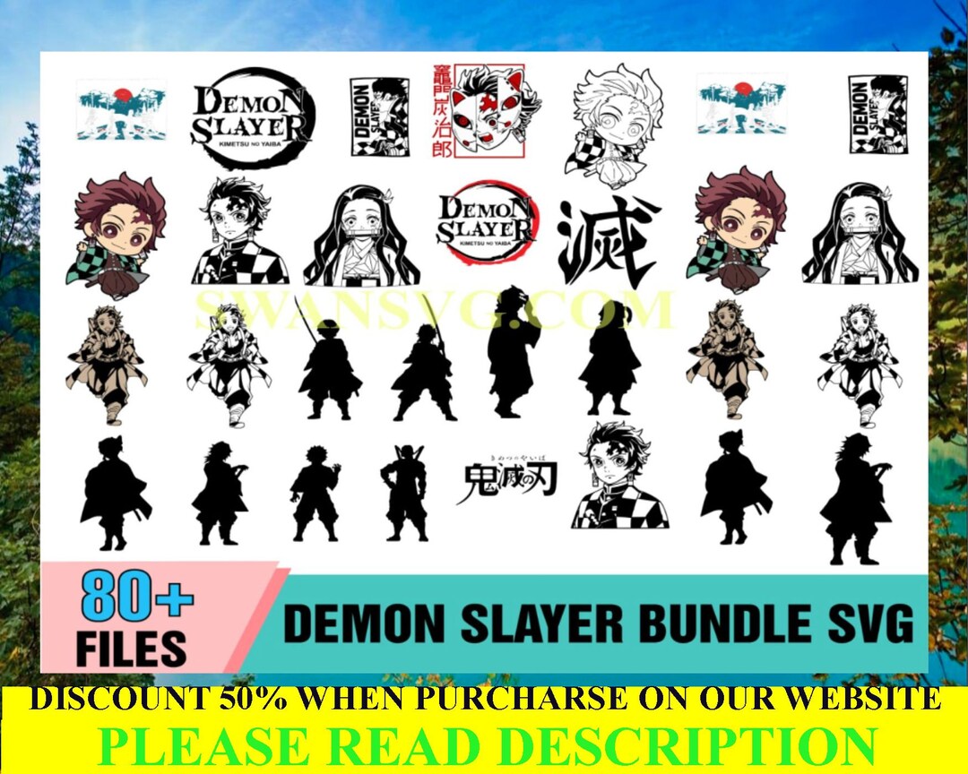 80 Demon Slayer Bundle SVG Demon Slayer Svg Nezuko Svg - Etsy