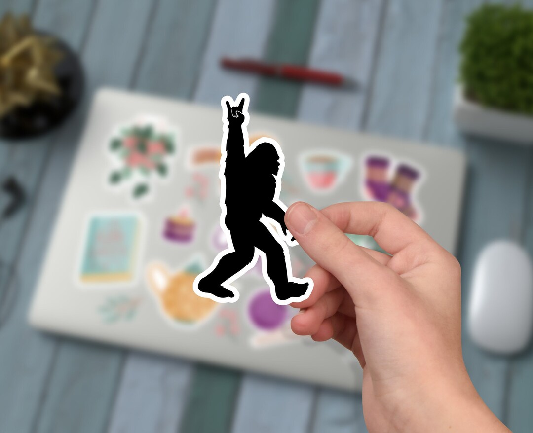 Bigfoot Rock on Sticker, Big Foot Sticker, Yeti Sticker, Sasquatch ...