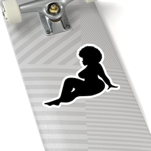 Thick Mudflap Afro Girl Sticker, Chubby Mudflap Girl, Funny Sticker ...