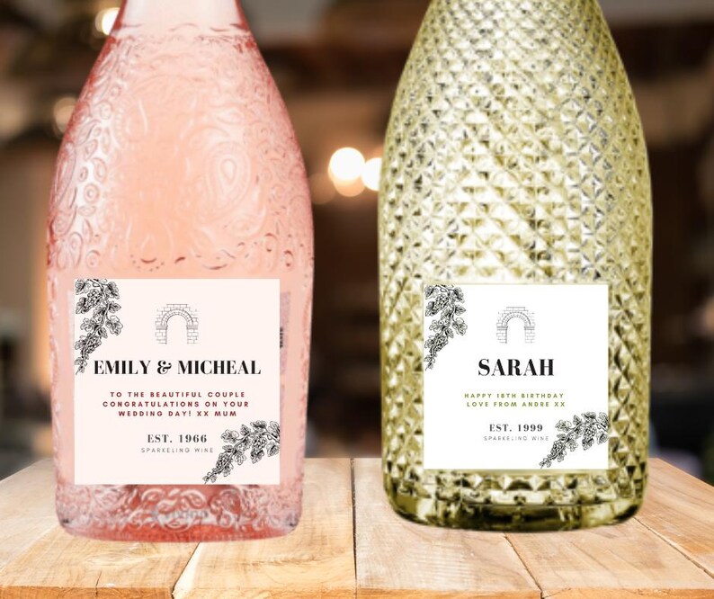 Customize Prosecco Wijn Label Personalized Wine Etiket Wine Sticker ...