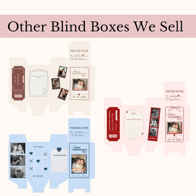 Blind Box Valentine | CUSTOM in Canva | Editable Valentine Box ...