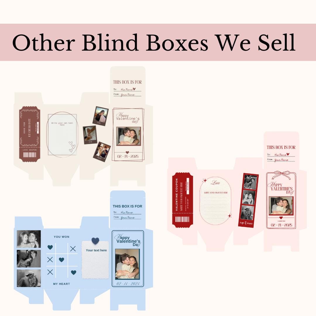 Blind Box Valentine | CUSTOM in Canva | Editable Valentine Box ...