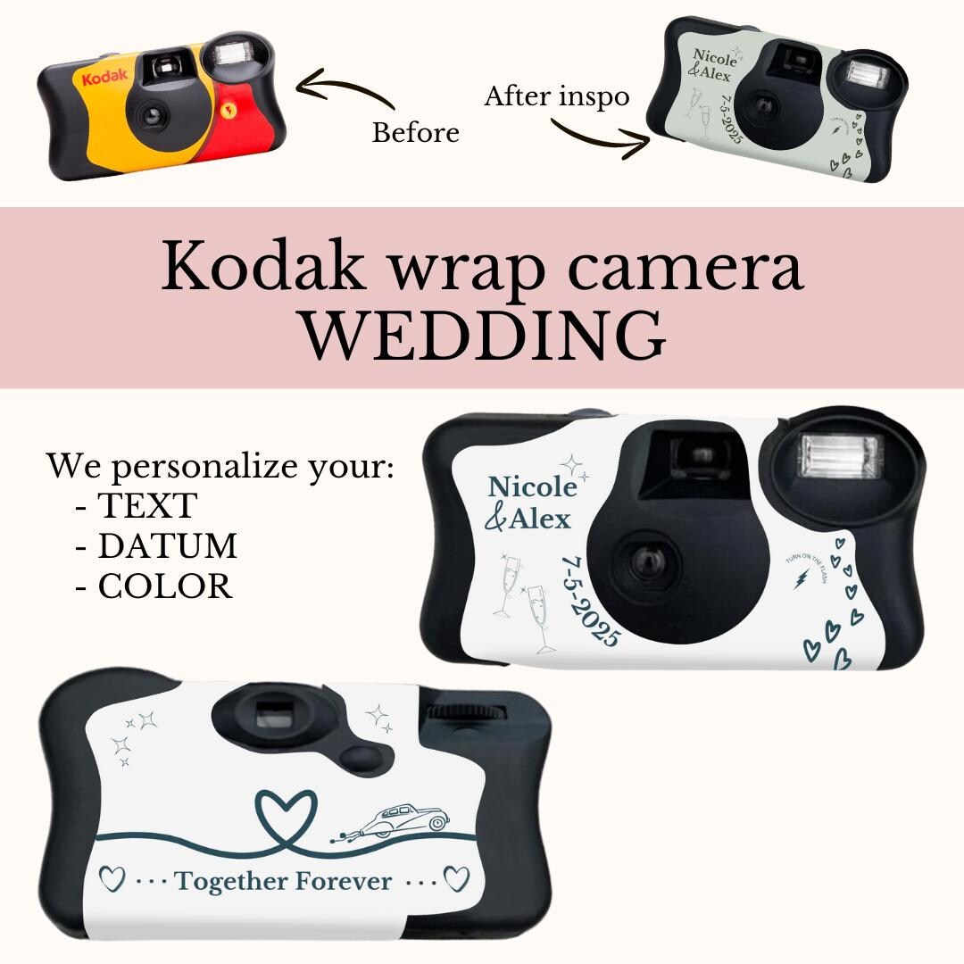KODAK WEDDING Wrap Sjabloon Personalize Customize Text & Colour ...