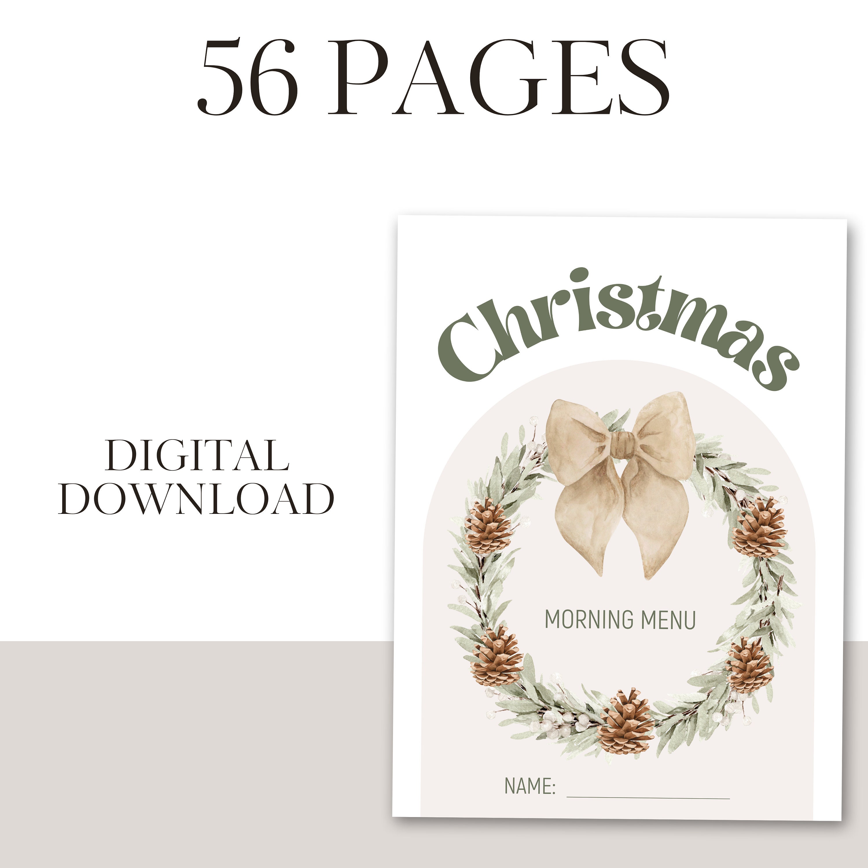 Christmas Preschool Morning Menu, Homeschool Fall Morning Menu ...