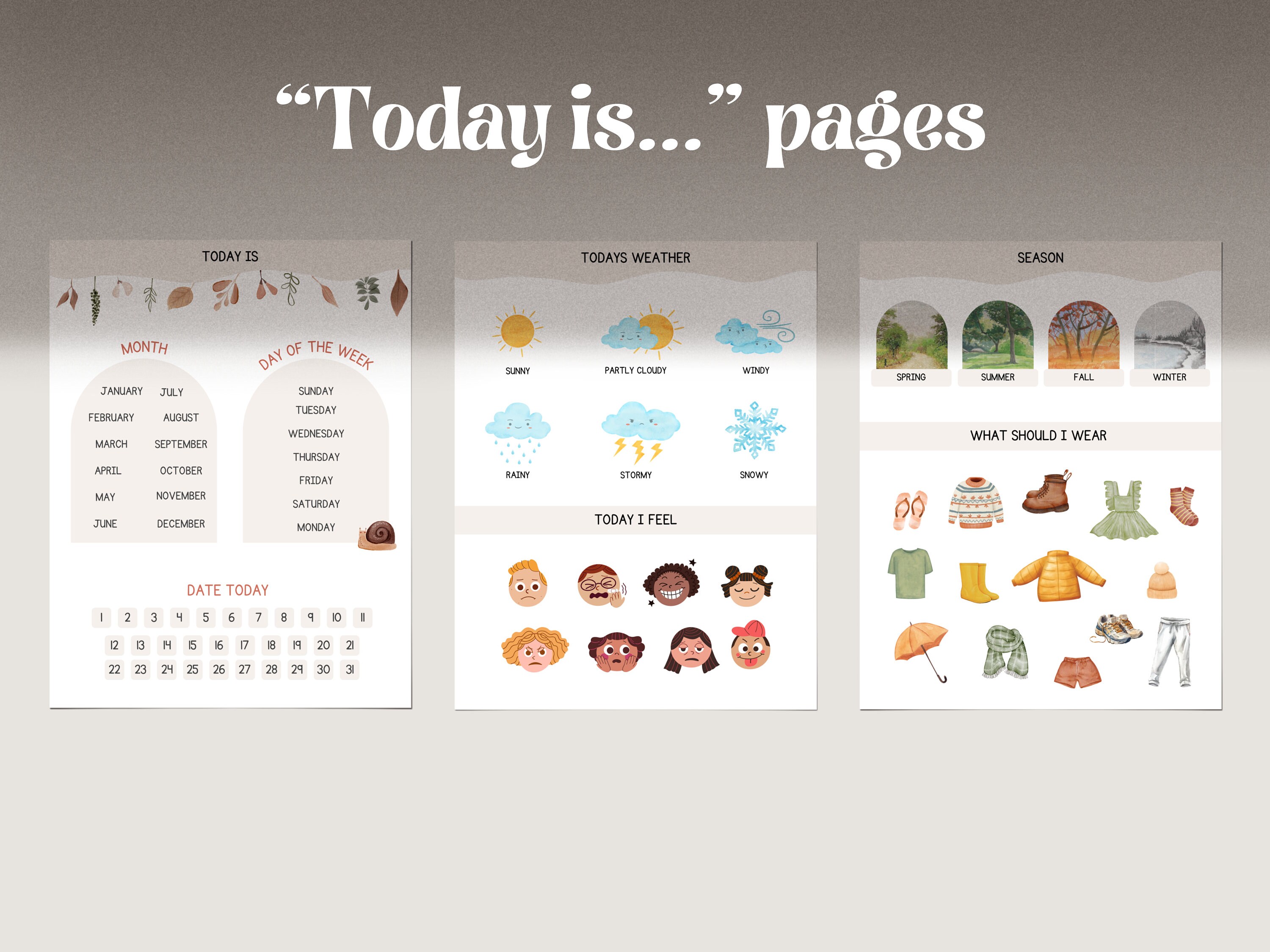 Preschool Morning Menu, Homeschool Fall Morning Menu, Kindergarten ...