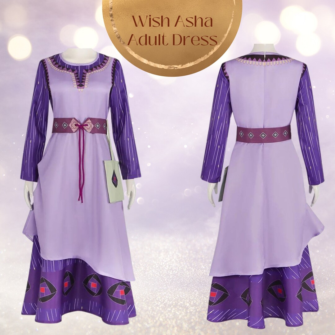 WISH ASHA Party Adult Costume Asha Princess Long Sleeve - Etsy