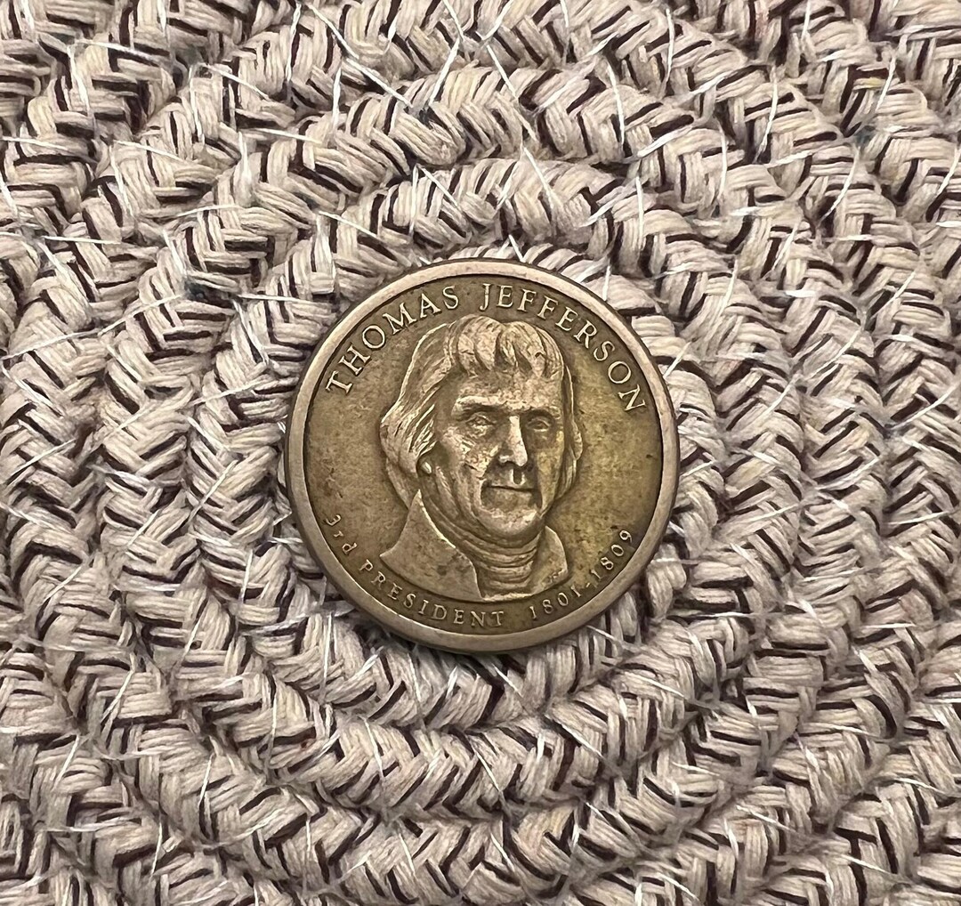 Thomas Jefferson One Dollar Coin 1801-1809 With Edge Letters. - Etsy