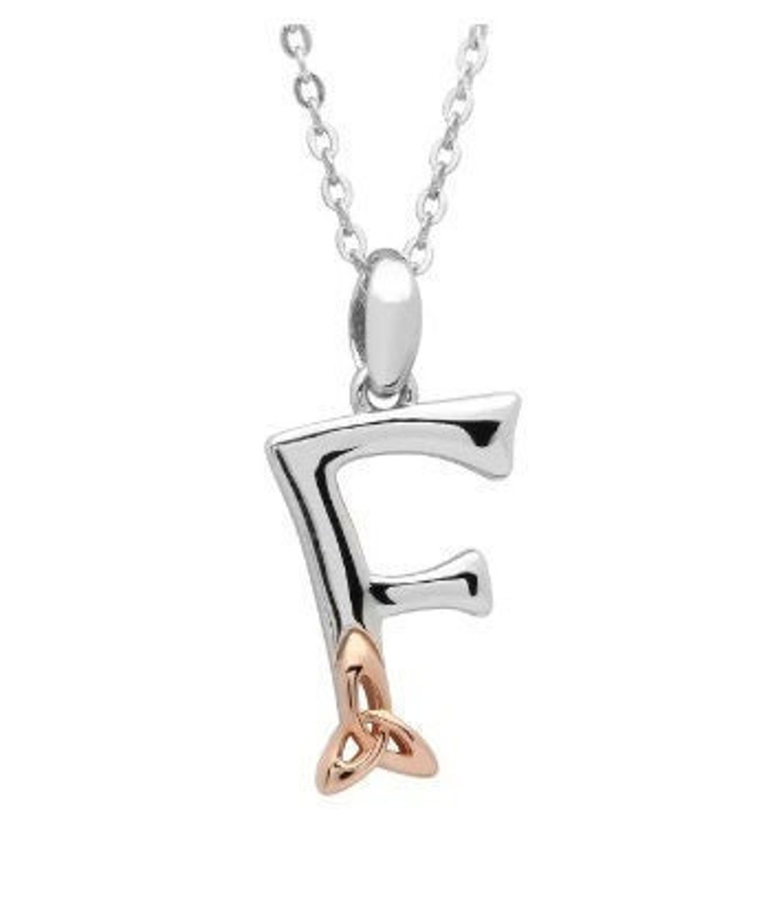 Sterling Silver Celtic Letter F Initial Pendant - Etsy