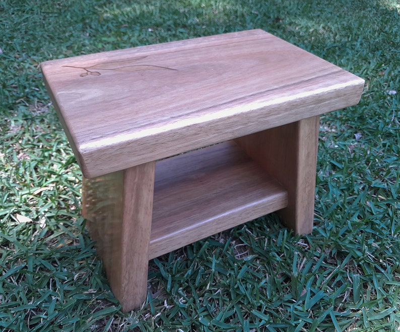 Spotted Gum Timber Bathroom Foot Stool - Etsy Australia