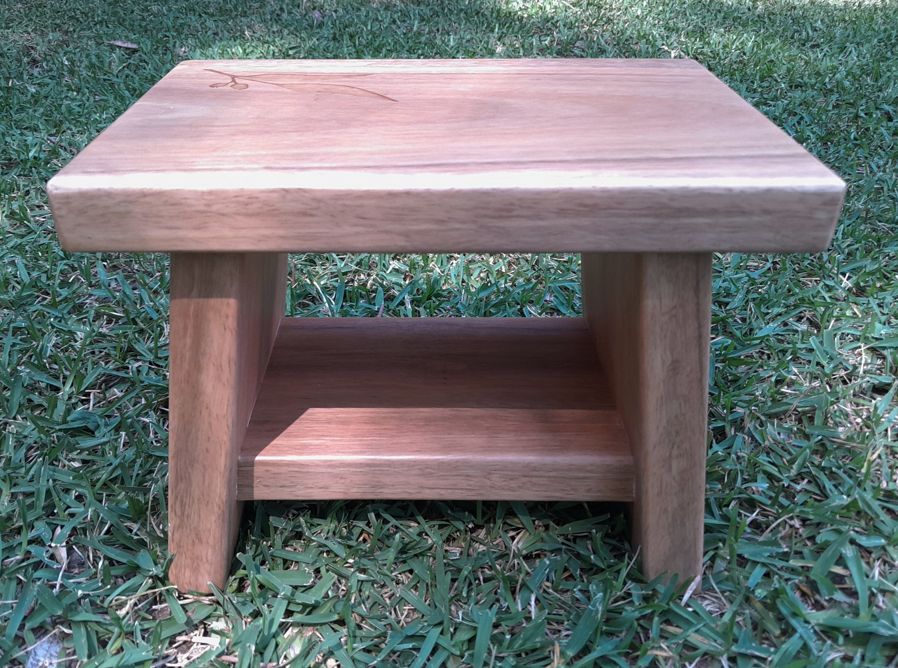 Spotted Gum Timber Bathroom Foot Stool - Etsy Australia