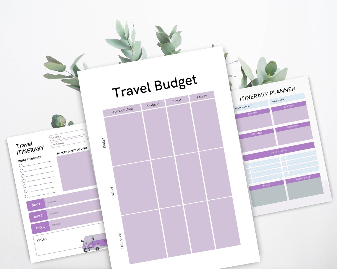 37 Page Travel Planner Printable BUNDLE, Trip Planner, Vacation ...