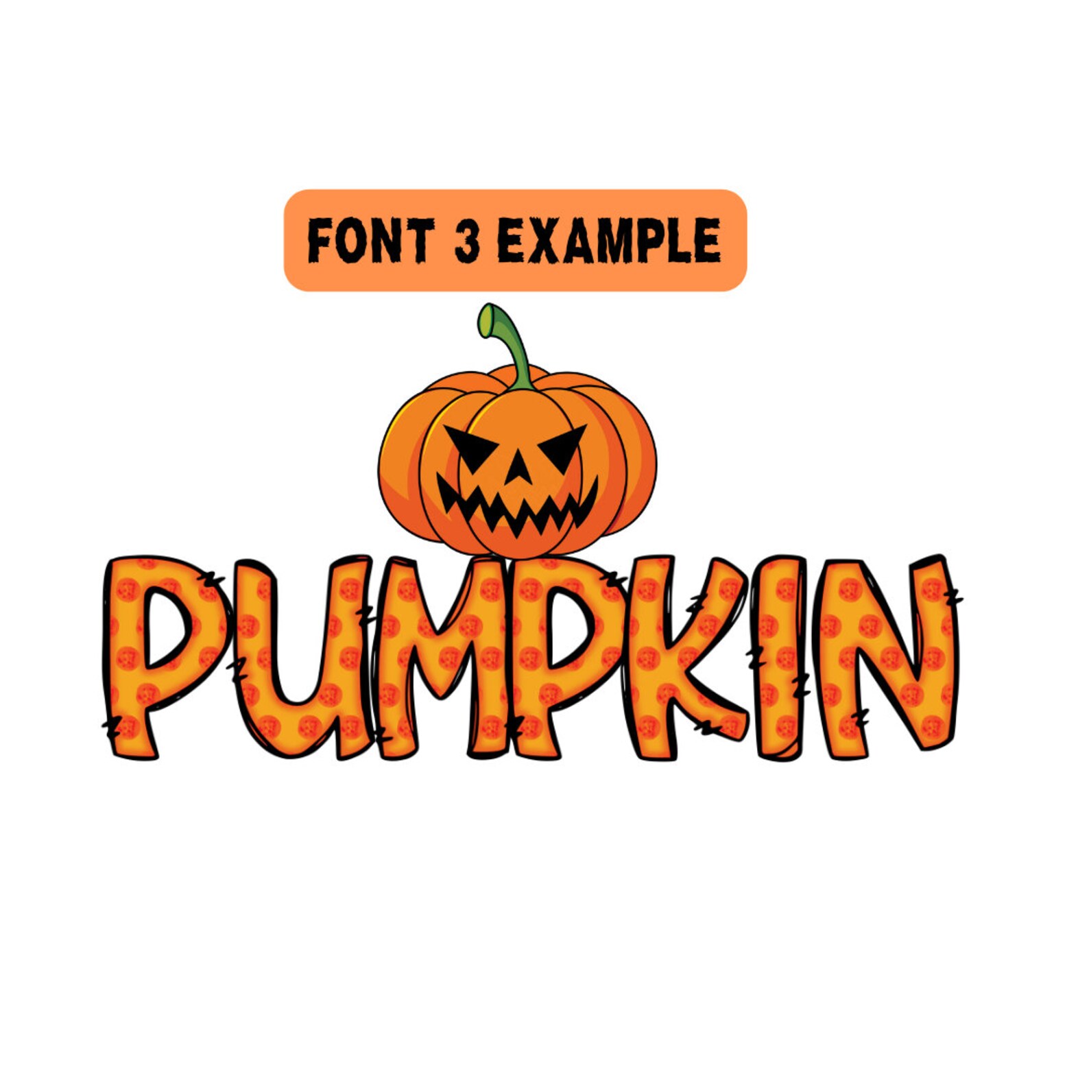 Halloween Letters Doodle Fonts & Clip Art - Etsy