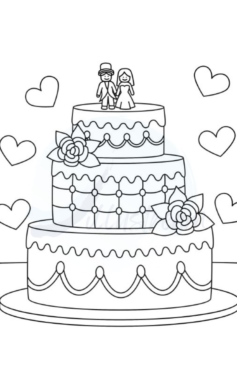 Wedding Coloring Activity Book for Kids - 10 Pages - Etsy