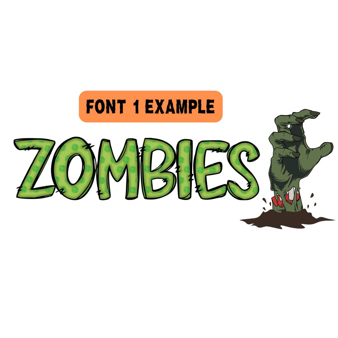 Halloween Letters Doodle Fonts & Clip Art - Etsy