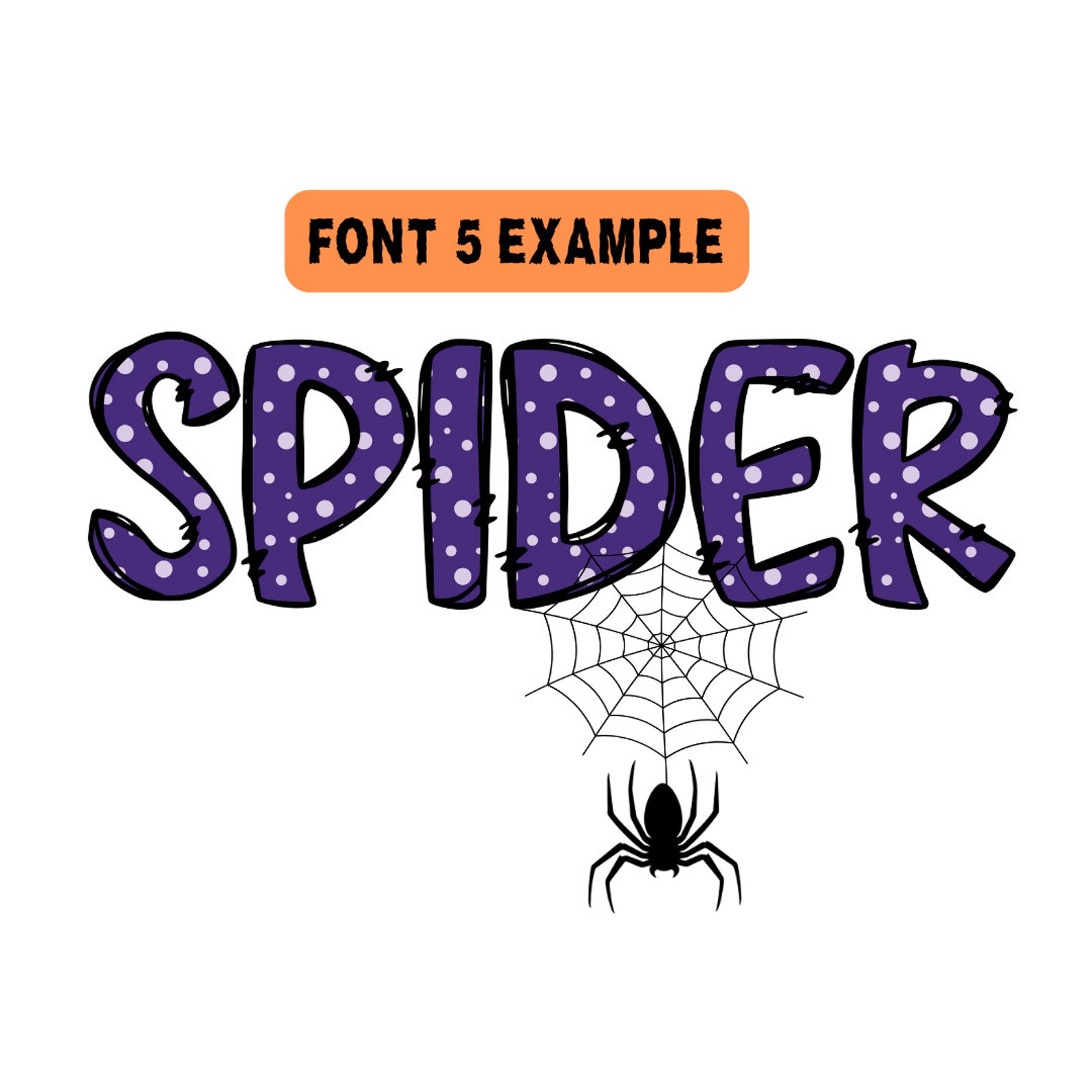 Halloween Letters Doodle Fonts & Clip Art - Etsy