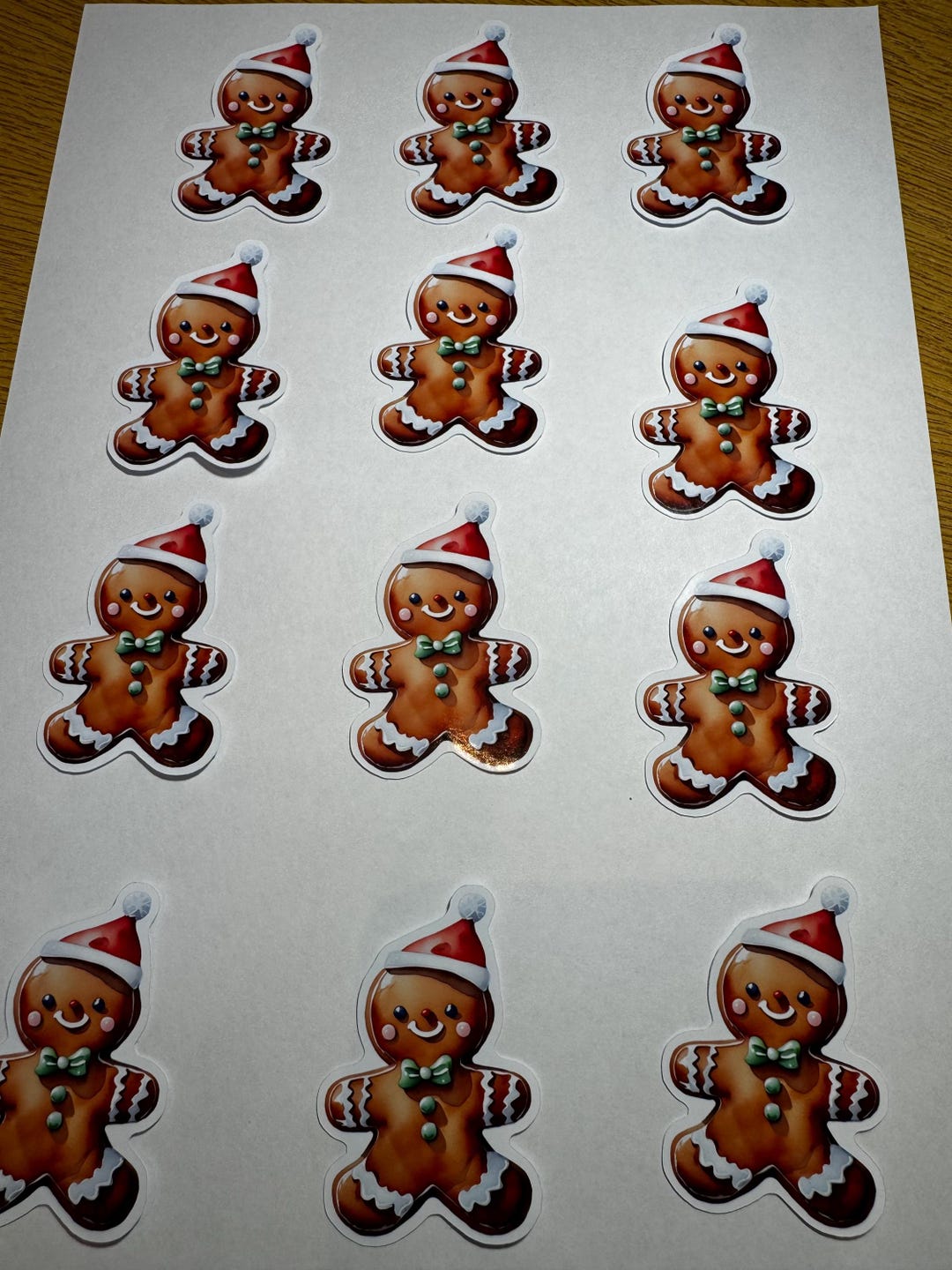 Gingerbread Man Stickers/ Individual Gingerbread Man Stickers - Etsy