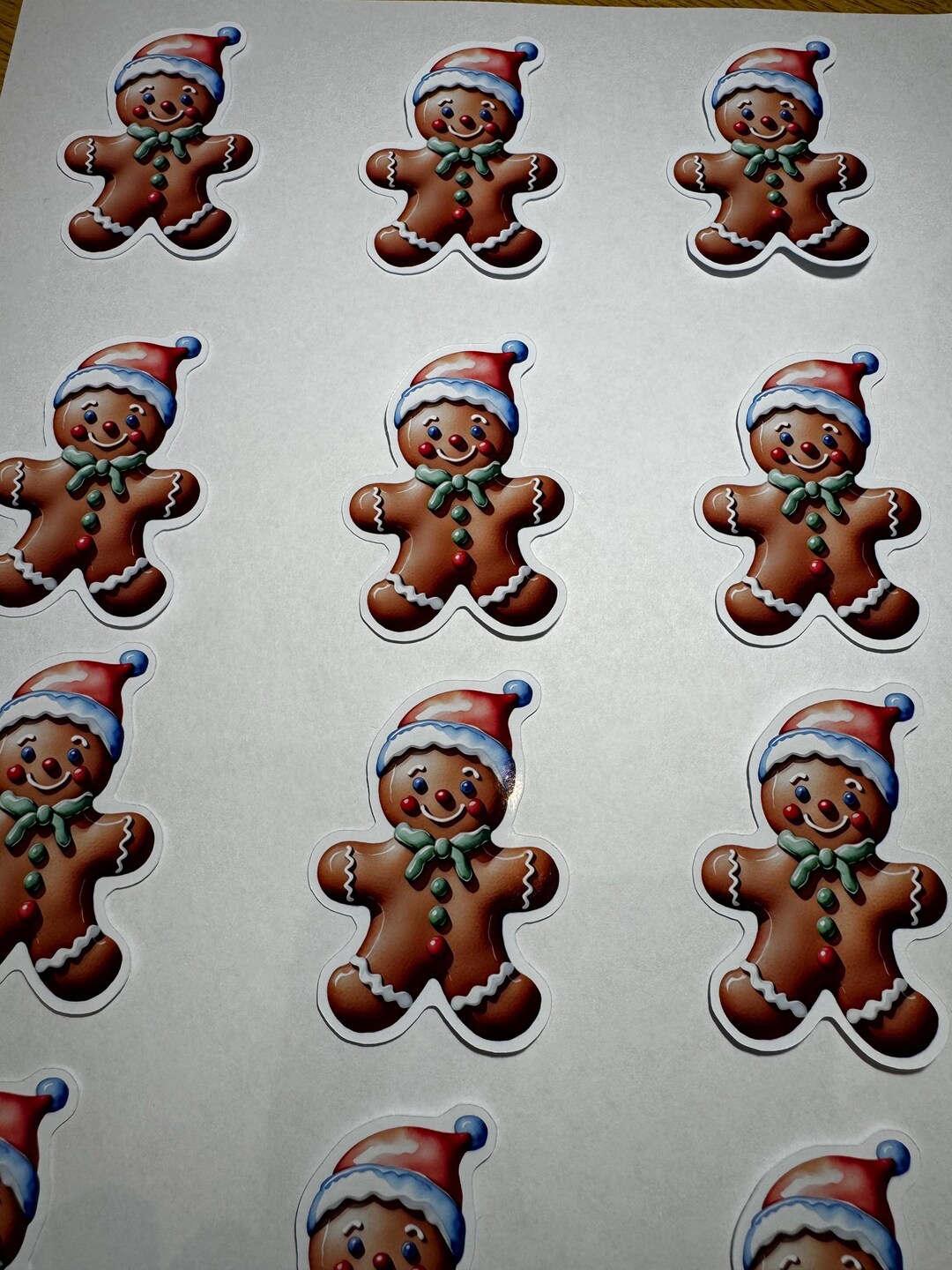 Gingerbread Man Stickers/ Individual Gingerbread Man Stickers - Etsy
