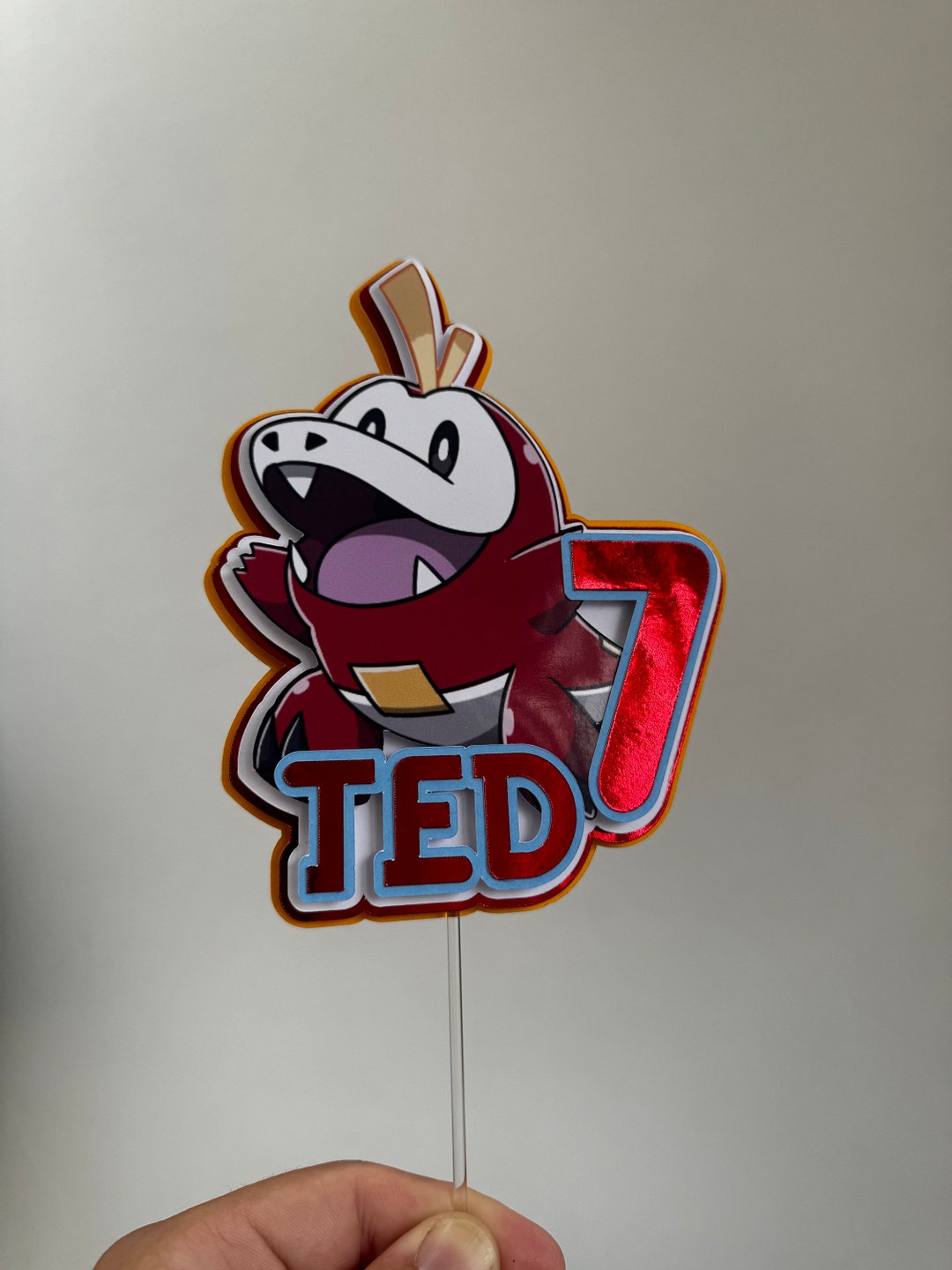 Pokemon/fuecoco Inspired Cake Toppers - Etsy