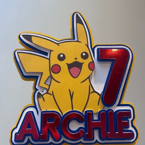 Pikachu Cake Topper - Etsy