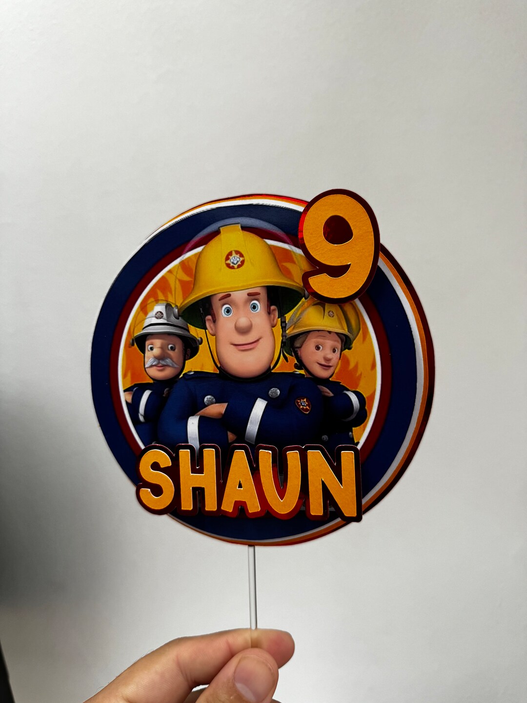Fireman Sam Inspired Cake Topper - Etsy