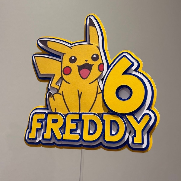 Pikachu and Pokeball Cake Toppers - Etsy