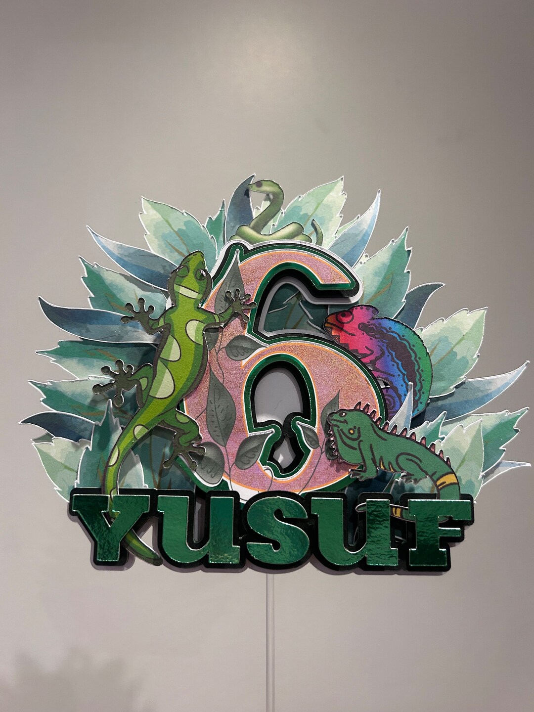 Reptile Cake Topper - Etsy