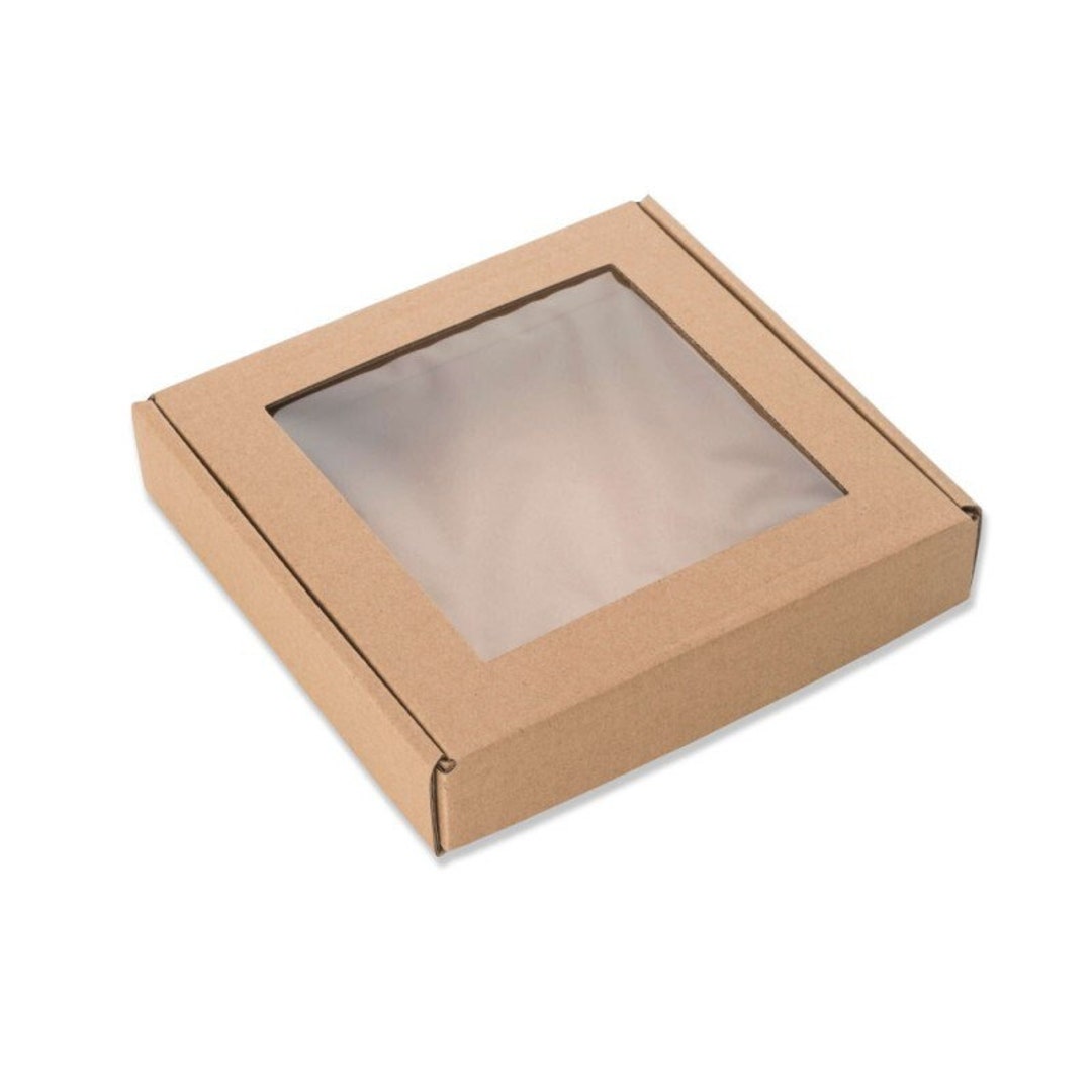 17.5x12.5x5cm _ Folding Box With Window 6.88 X 4.92 X 1.96 Inch, Brown ...