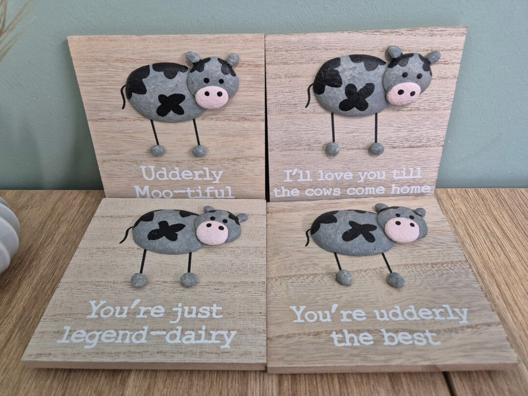 Charming 3D Cow Easels With Fun Sayings | Farmhouse Decor & Unique ...