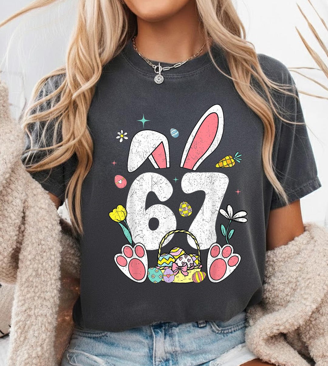 Funny Six Seven Gen Meme Cute Rabbit Bunny Easter Day Shirt - Etsy