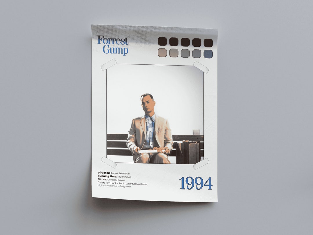 Forrest Gump Colour Palette Movie Film Poster Print A2 A3 A4 - Etsy