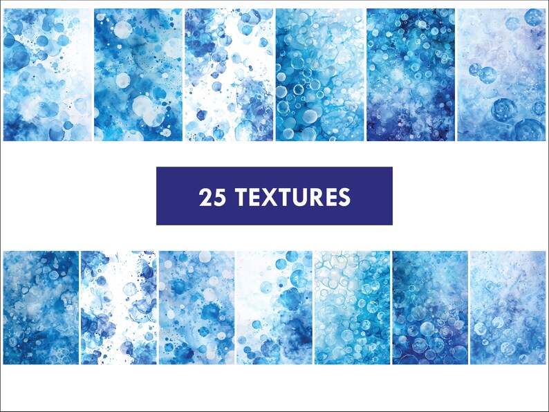 Bubble Watercolor Texture, Digital Craft Paper Print, Digital Scrapbook ...