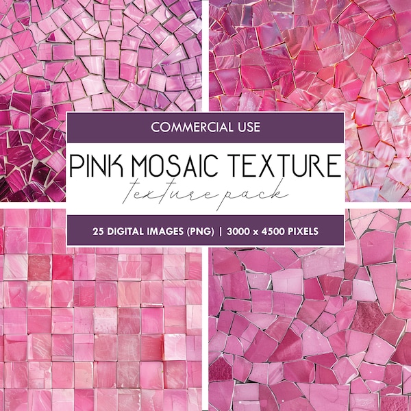 Pink Mosaic Tiles - Etsy