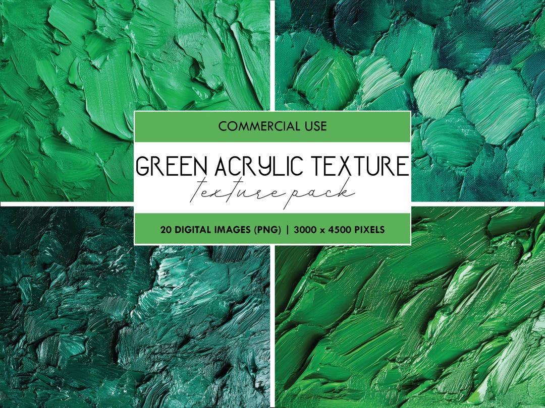 Green Acrylic Texture, Digital Craft Paper Print, Abstract Digital ...