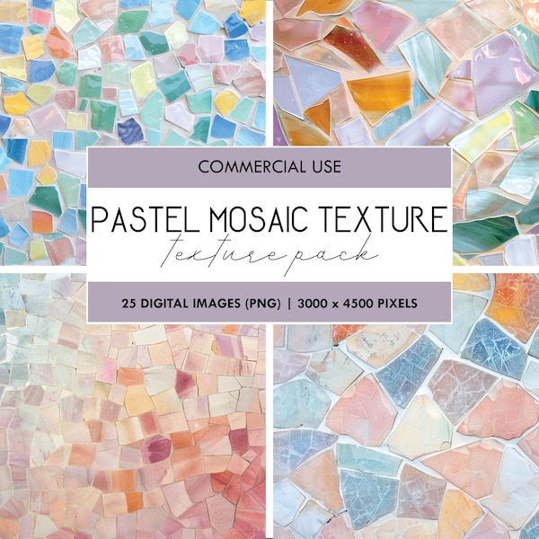 Pastel Mosaic Tiles - Etsy UK