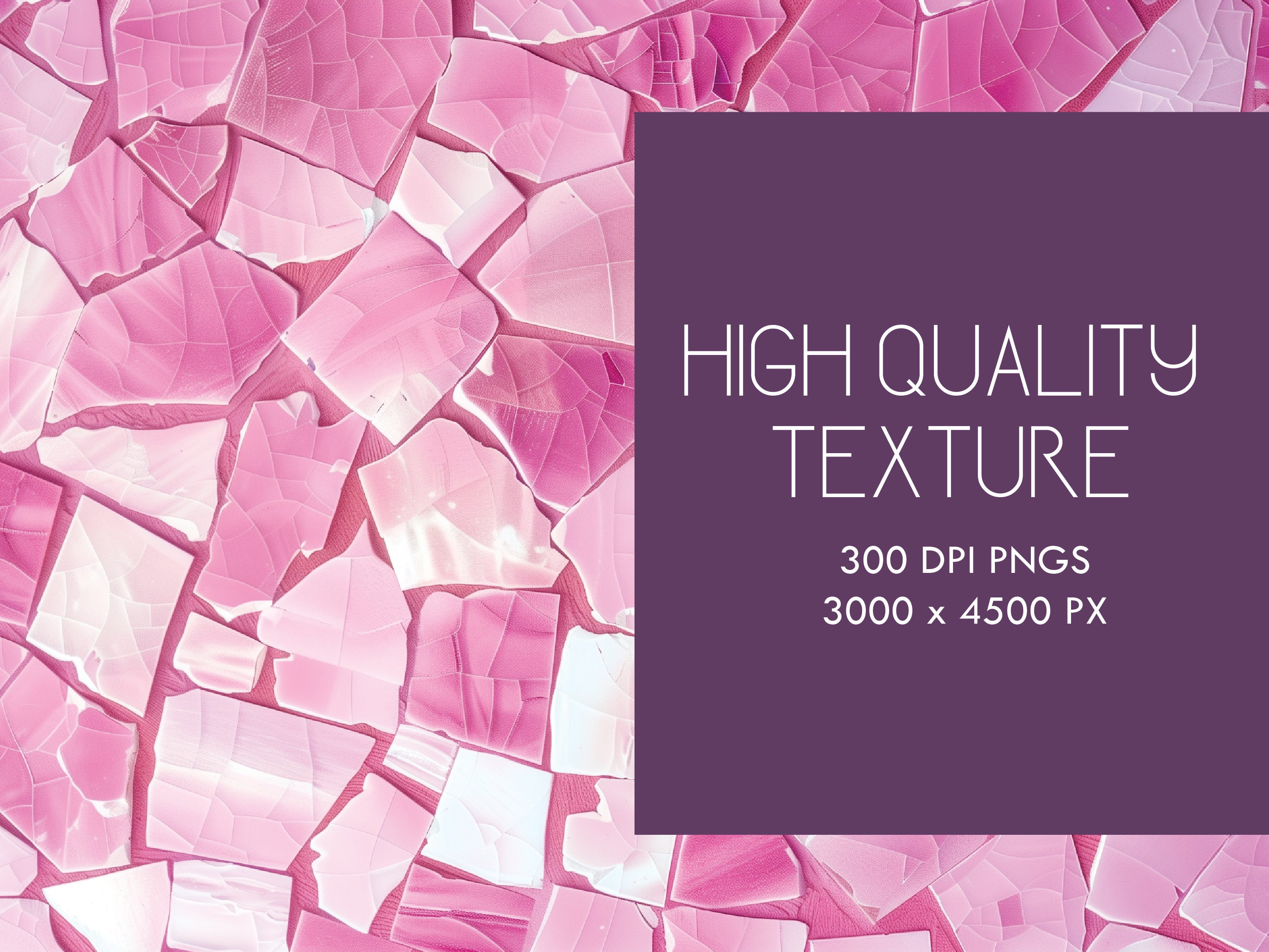 Pink Mosaic Texture: 25 Tile Graphics (digital Print) - Etsy