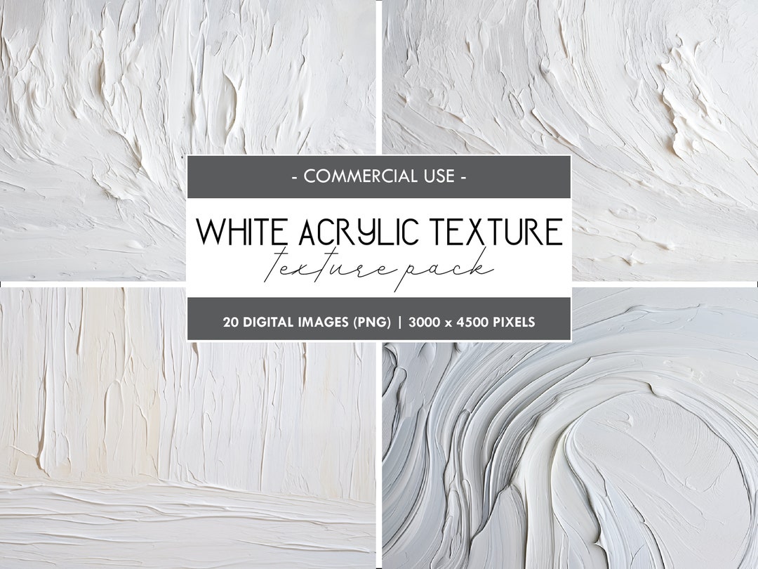 White Acrylic Texture, Digital Craft Paper Print, Abstract Digital ...