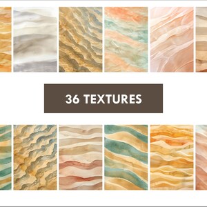 Sand Dune Watercolor Texture: Desert Landscape Paper (PNG Digital ...