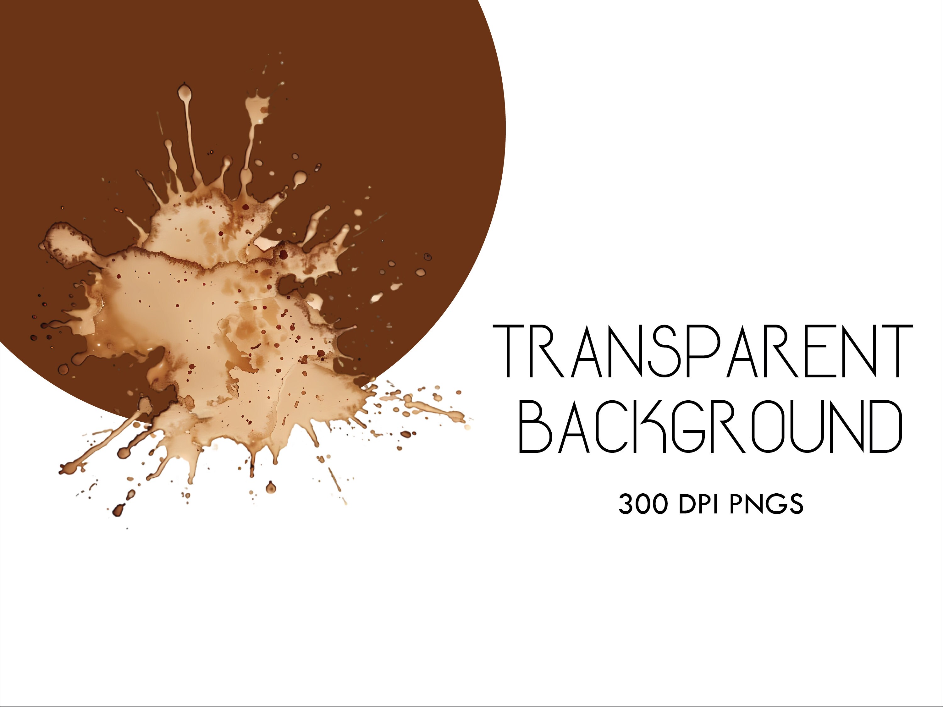 Bronze Watercolor Splash Clipart: Metallic PNG Graphics (digital ...