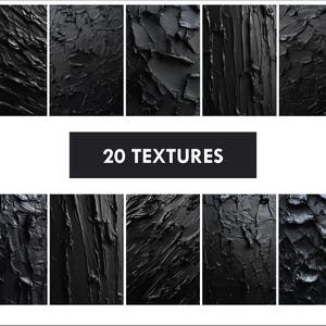 Black Acrylic Texture Pack: 20 Digital Pngs (commercial Use) - Etsy