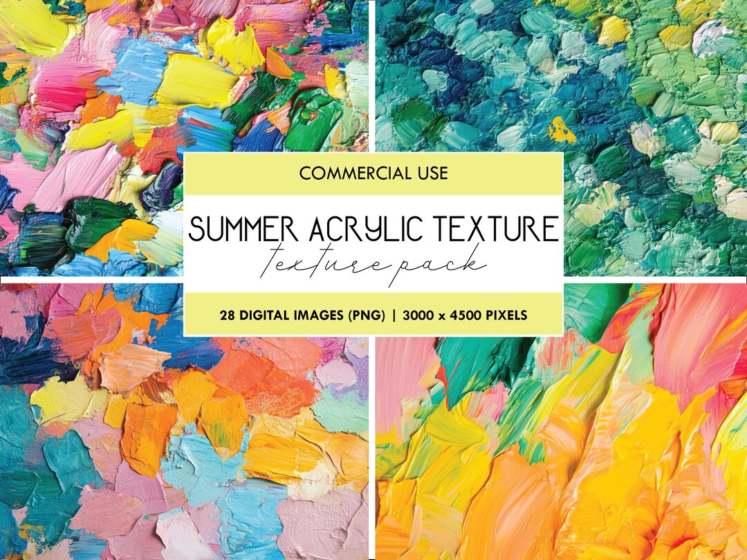 Summer Acrylic Texture, Digital Craft Paper Print, Abstract Digital ...
