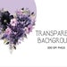 Watercolor Black & Purple Floral Clipart: PNG Flower Arrangements ...