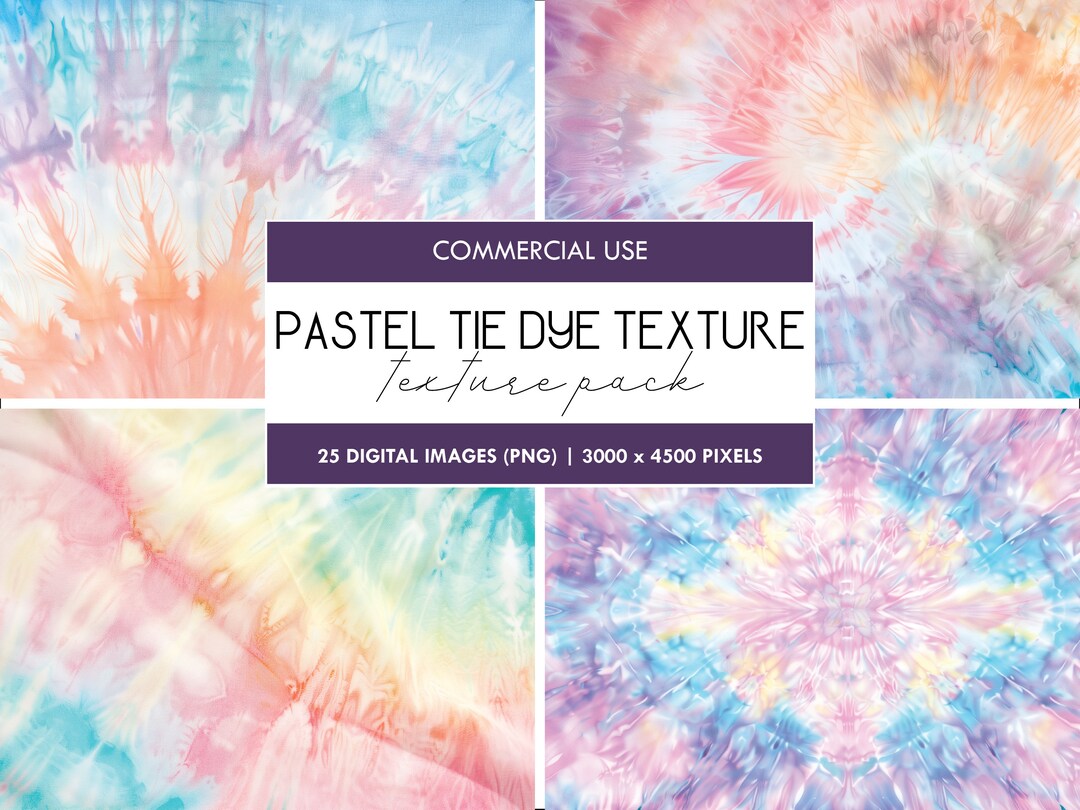 Pastel Tie Dye Texture, Rainbow Tie-dye Pattern, Digital Craft Paper ...