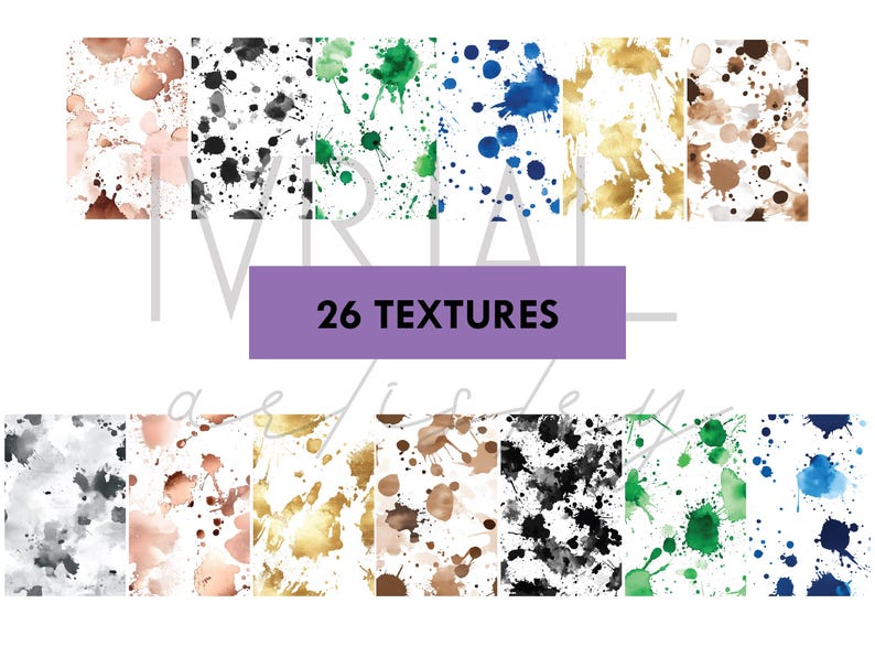 Ink Blotches Texture: Seamless Patterns, Digital Paper (PNG) - Etsy